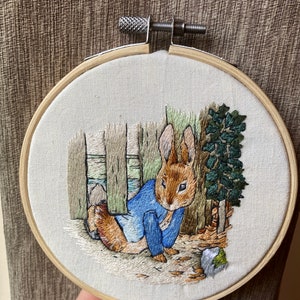 Peter Rabbit Embroidery | Handmade Embroidery | Wall Decor | Nursery ...