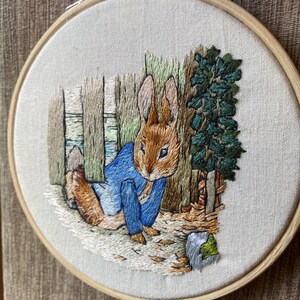 Peter Rabbit Embroidery | Handmade Embroidery | Wall Decor | Nursery ...