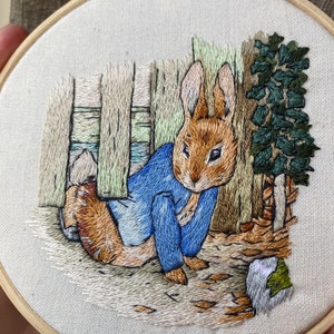 Peter Rabbit Embroidery | Handmade Embroidery | Wall Decor | Nursery ...