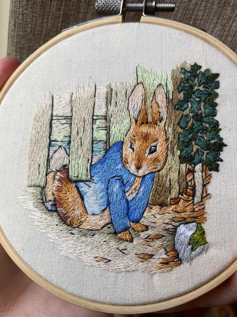 Peter Rabbit Embroidery | Handmade Embroidery | Wall Decor | Nursery ...