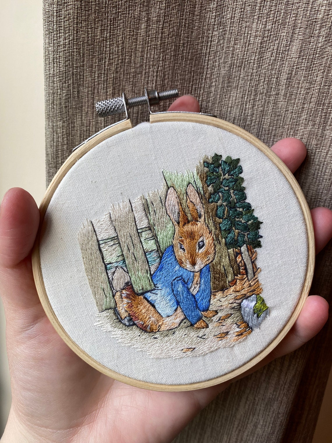Peter Rabbit Embroidery | Handmade Embroidery | Wall Decor | Nursery ...