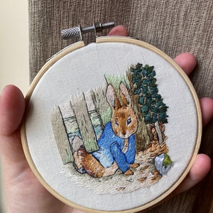 Peter Rabbit Embroidery | Handmade Embroidery | Wall Decor | Nursery ...
