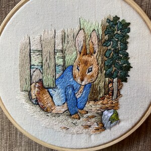 Peter Rabbit Embroidery | Handmade Embroidery | Wall Decor | Nursery ...