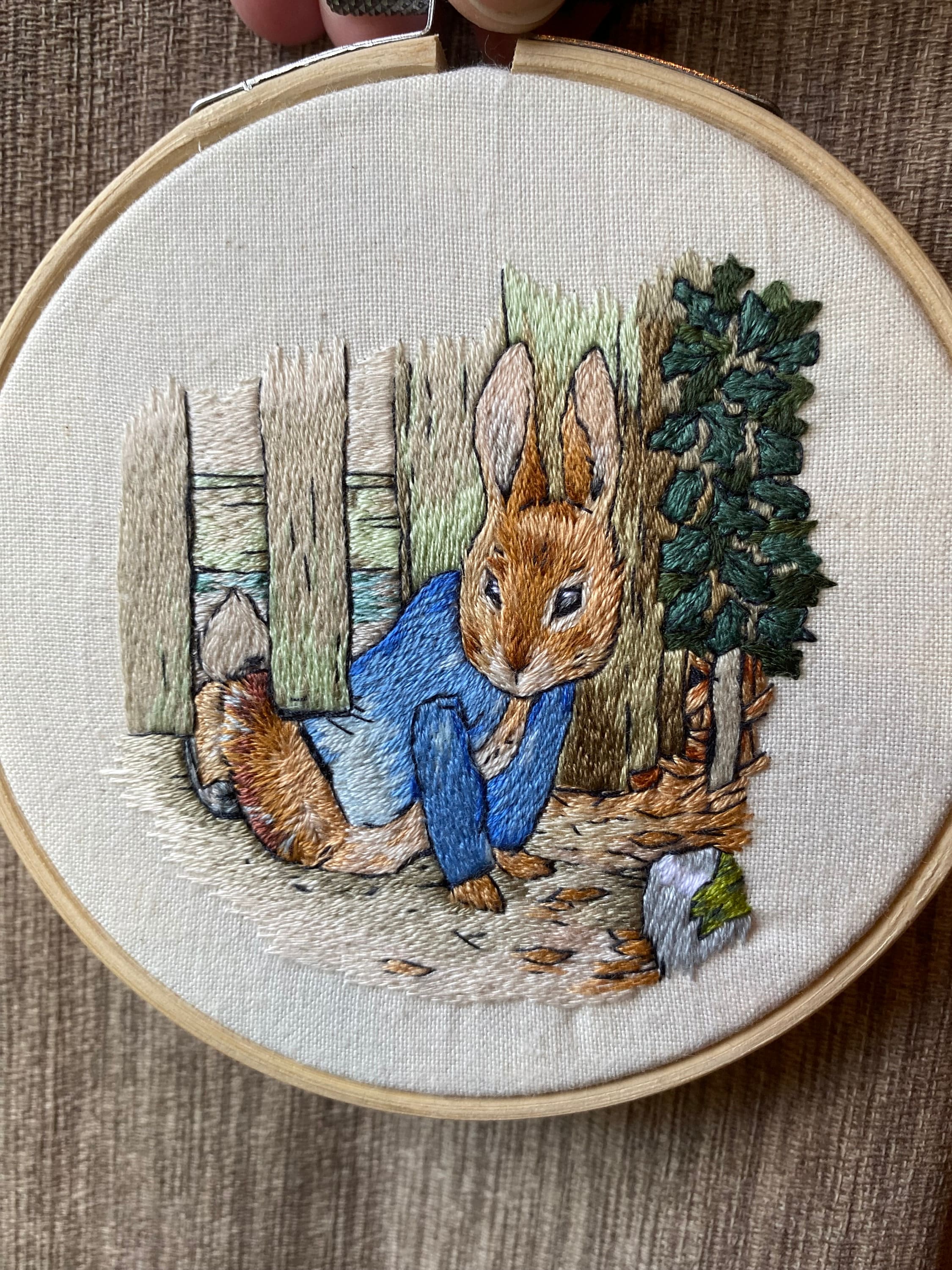 Peter Rabbit Embroidery | Handmade Embroidery | Wall Decor | Nursery ...