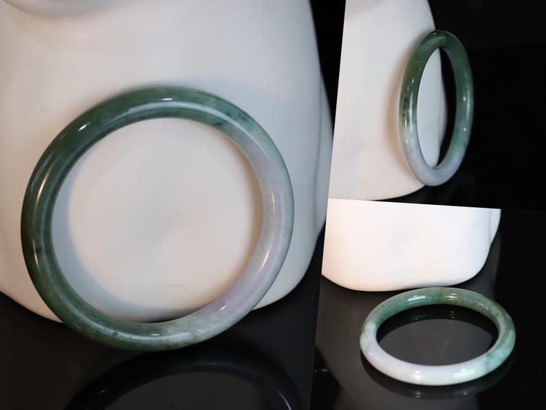 Authentic Natural Jadeite Jade Bangle: Timeless Elegance, 62.1mm ...
