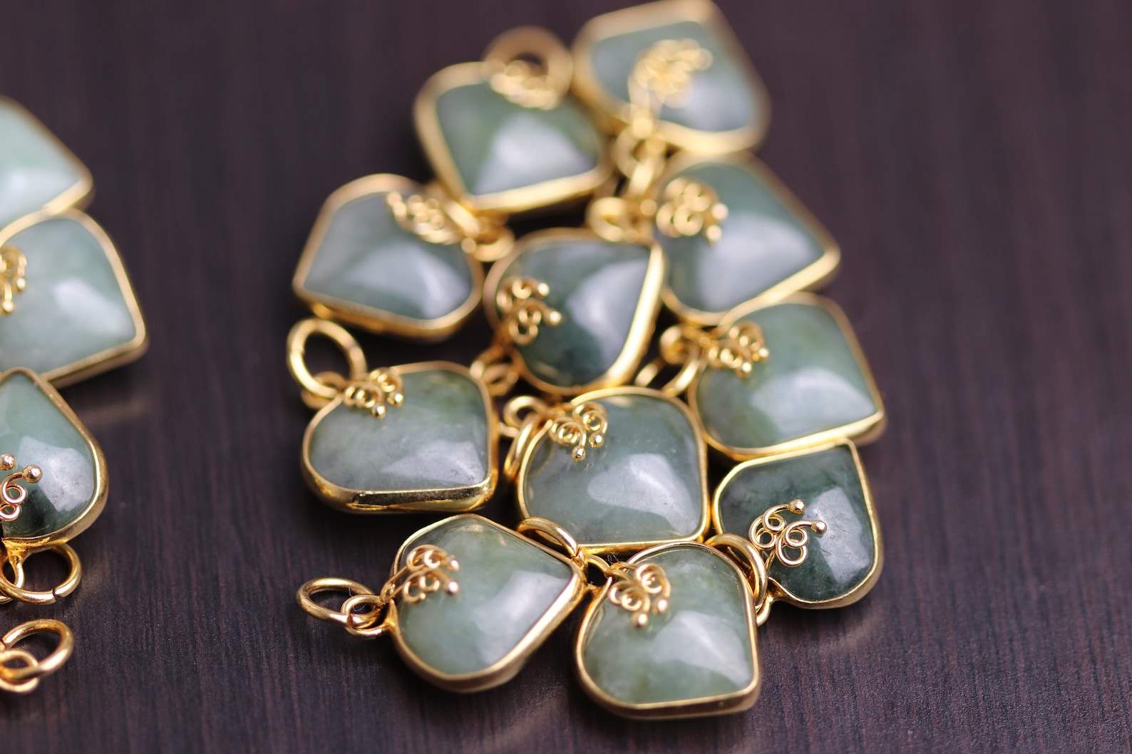 Small Jade Heart Pendant: Natural Gemstone - Etsy