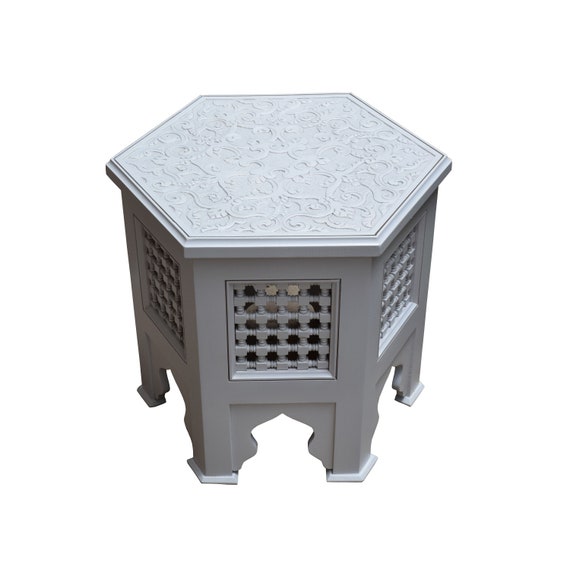 Moroccan side table white store
