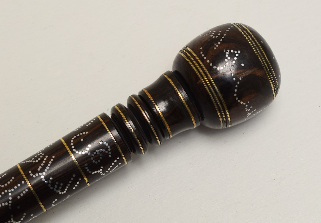 Handmade Ebony Wood Walking Stick: 99 Names of Allah, Islamic Art - Etsy