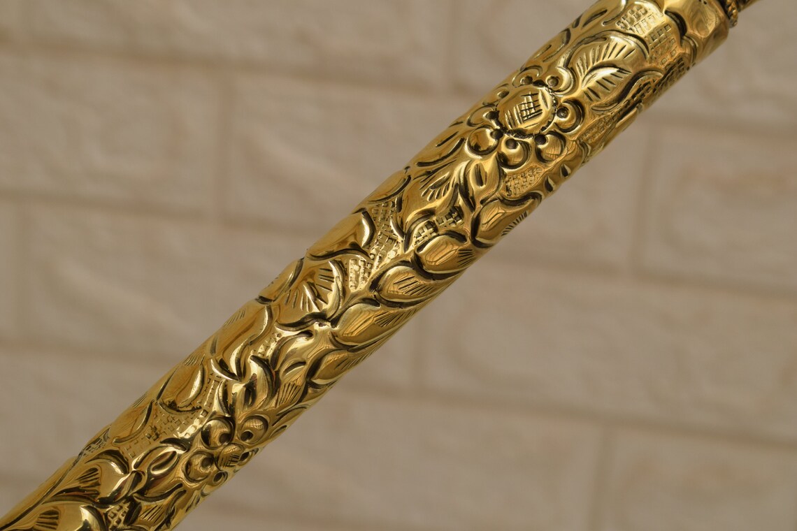 Handmade Ebony Wood Walking Cane: Gold Brass Egyptian Style (36") - Etsy