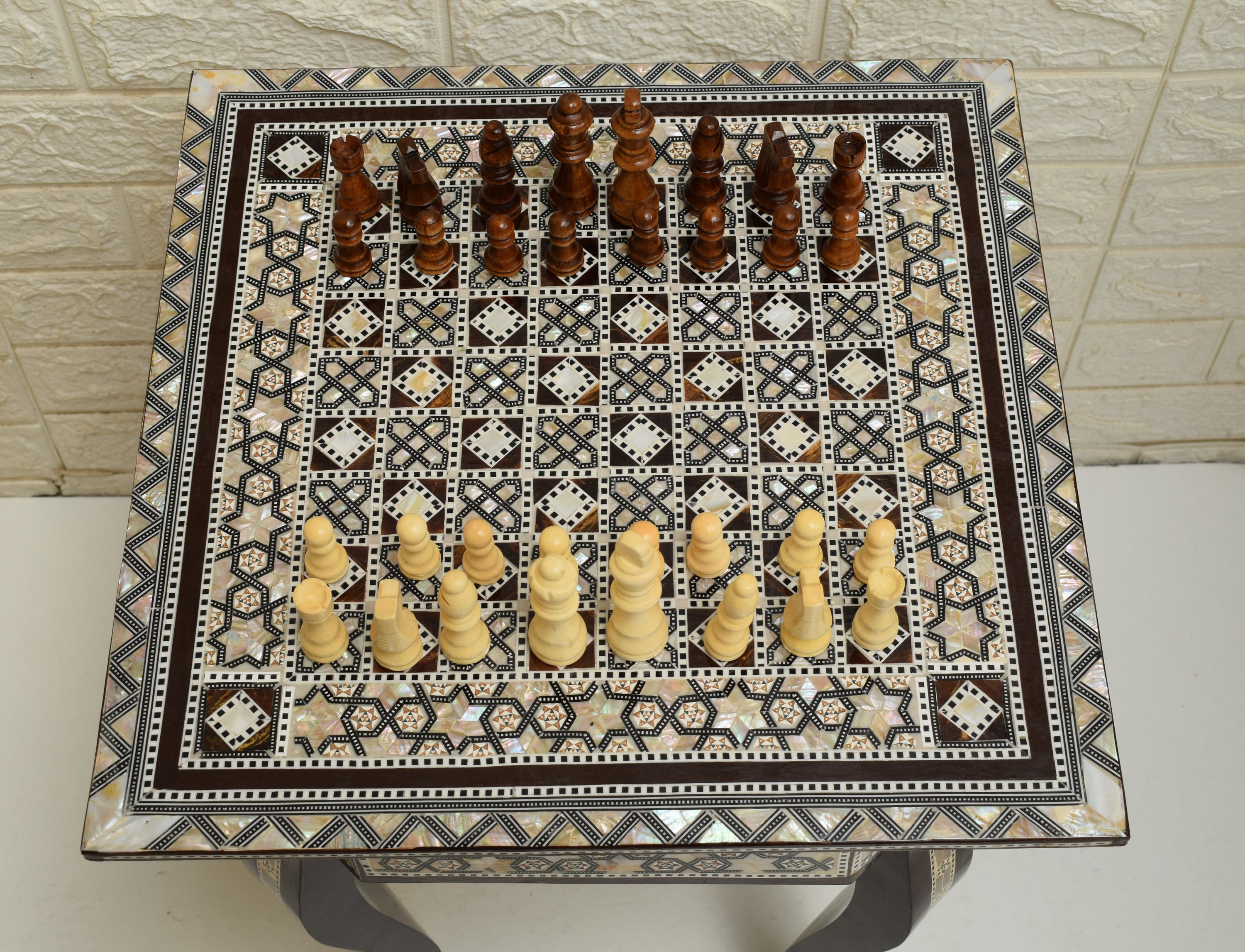 Chess Game Table With 2 Drawers Board Game 16 Square - Etsy