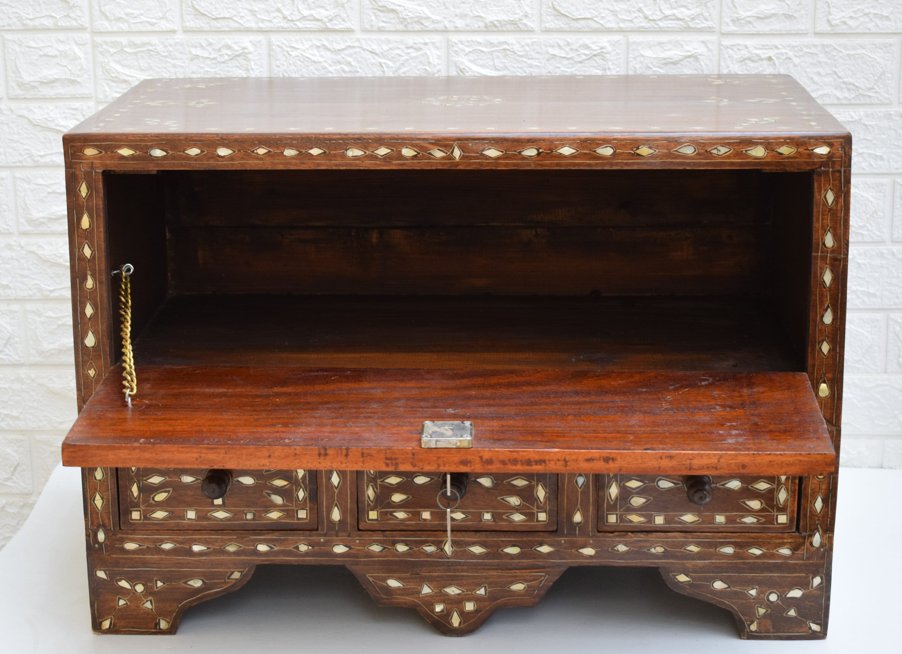 Handcrafted Syrian Wood Chest of Drawers Moroccan Middle - Etsy