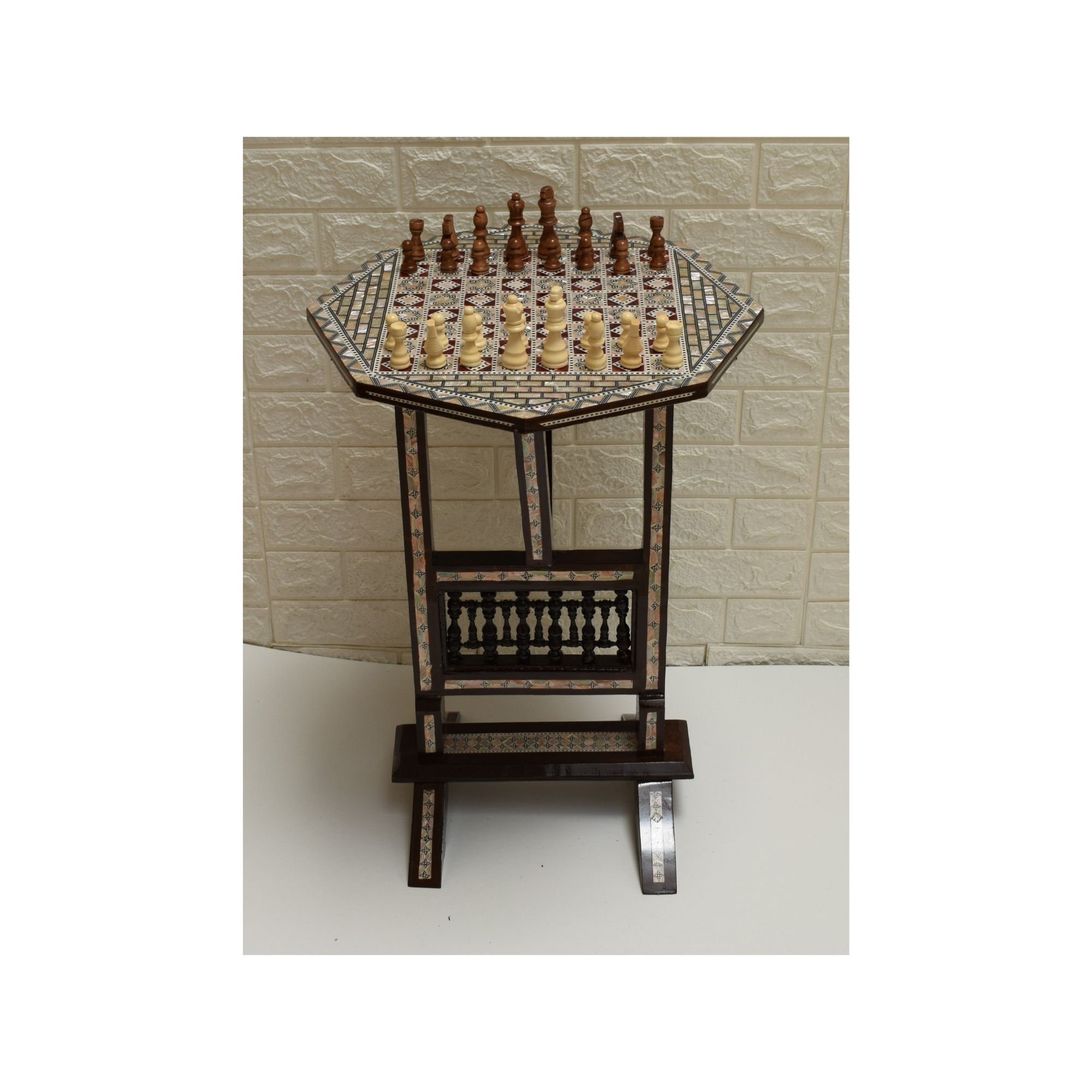 Chess Game Table Octagonal Board Game Folding Top 16 - Etsy