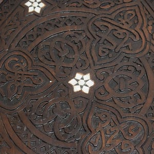 Handcrafted Syrian Table, Mother of Pearl Inlay Table, Wood Side Table ...