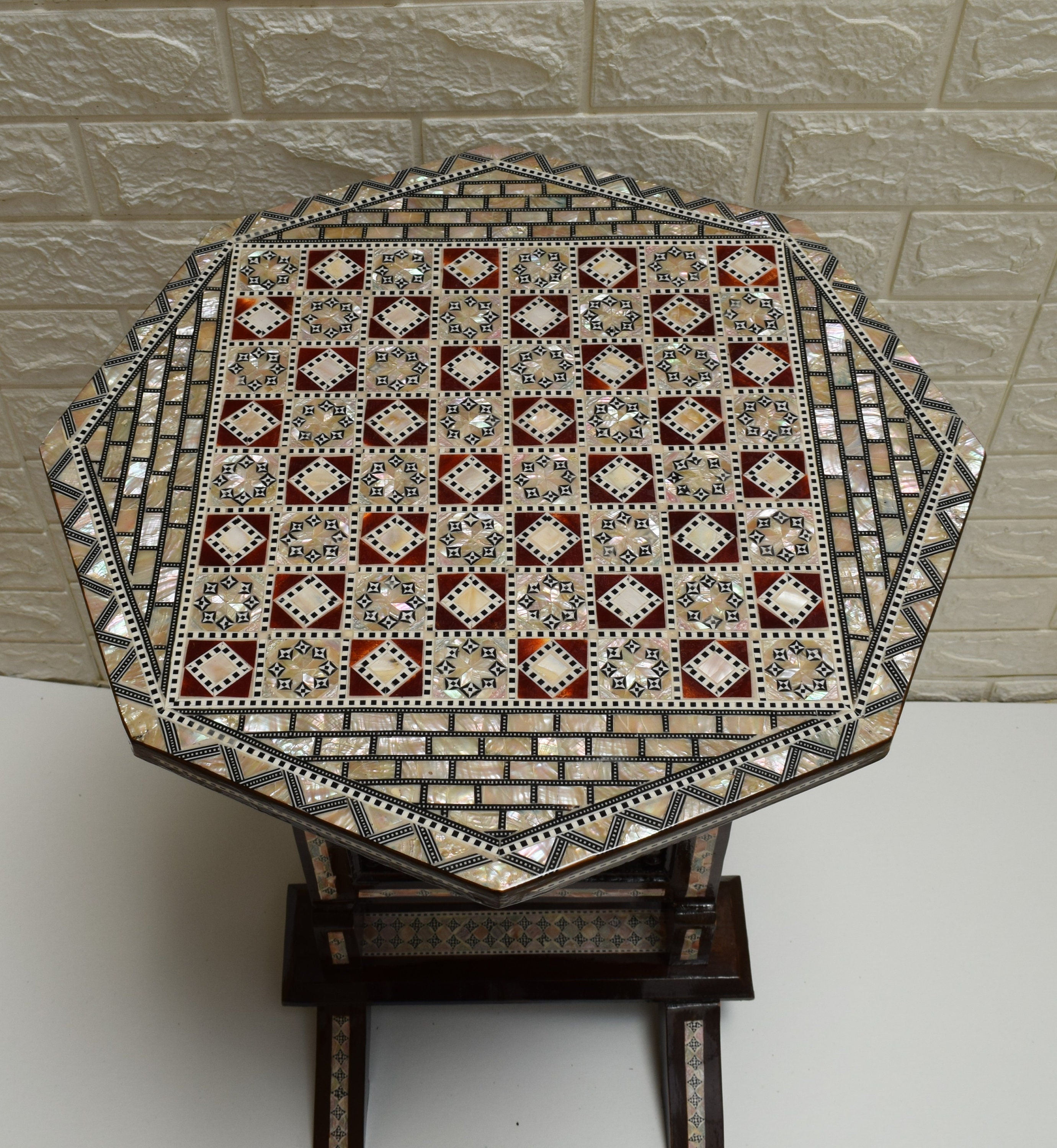 Chess Game Table Octagonal Board Game Folding Top 16 - Etsy