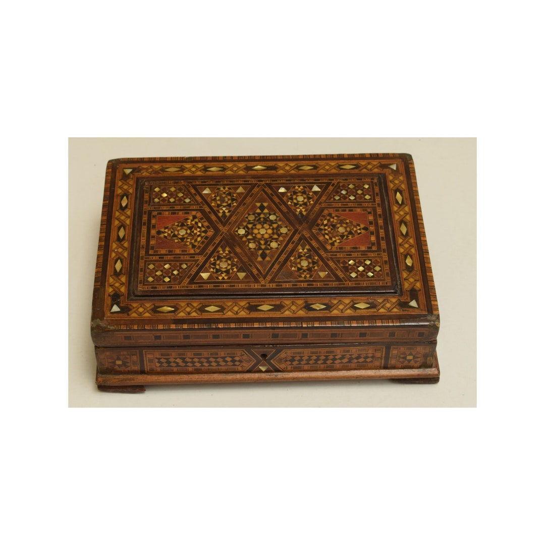 Vintage Syrian Wood Jewelry Box Syrian Middle Eastern - Etsy