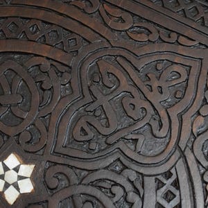 Handcrafted Syrian Table, Mother of Pearl Inlay Table, Wood Side Table ...