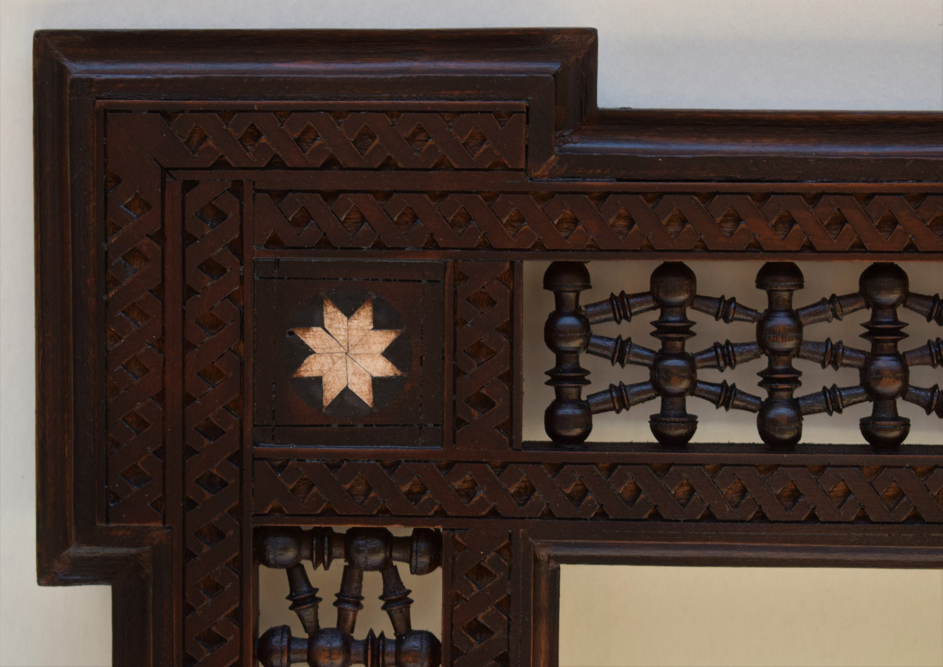 Handcarved Syrian Egyptian Inlaid Wood Wall Mirror Frame - Etsy