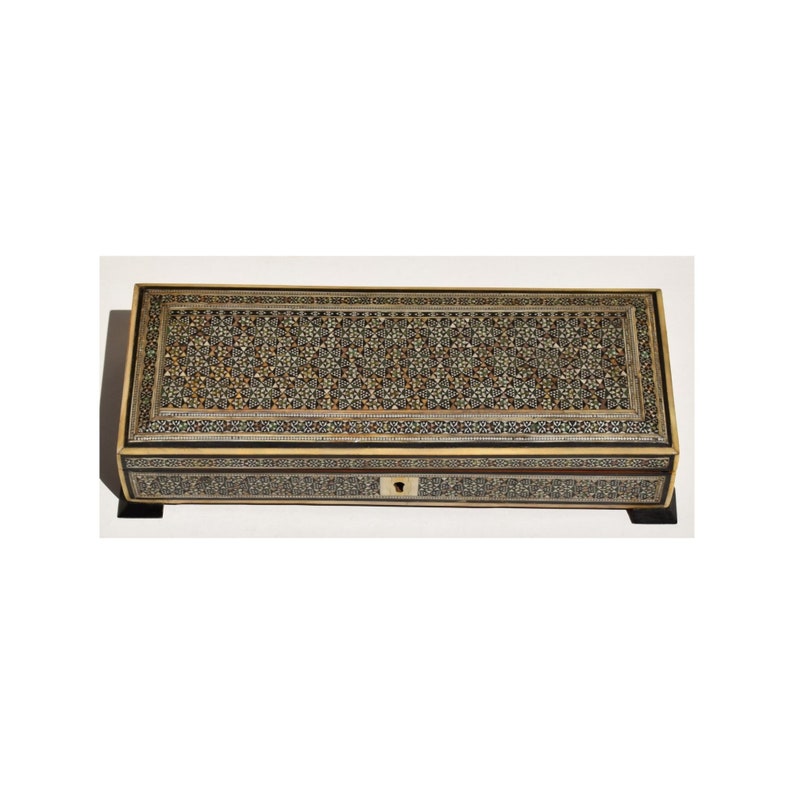 Antique Syrian Wood Jewelry Box Syrian Middle Eastern | Etsy