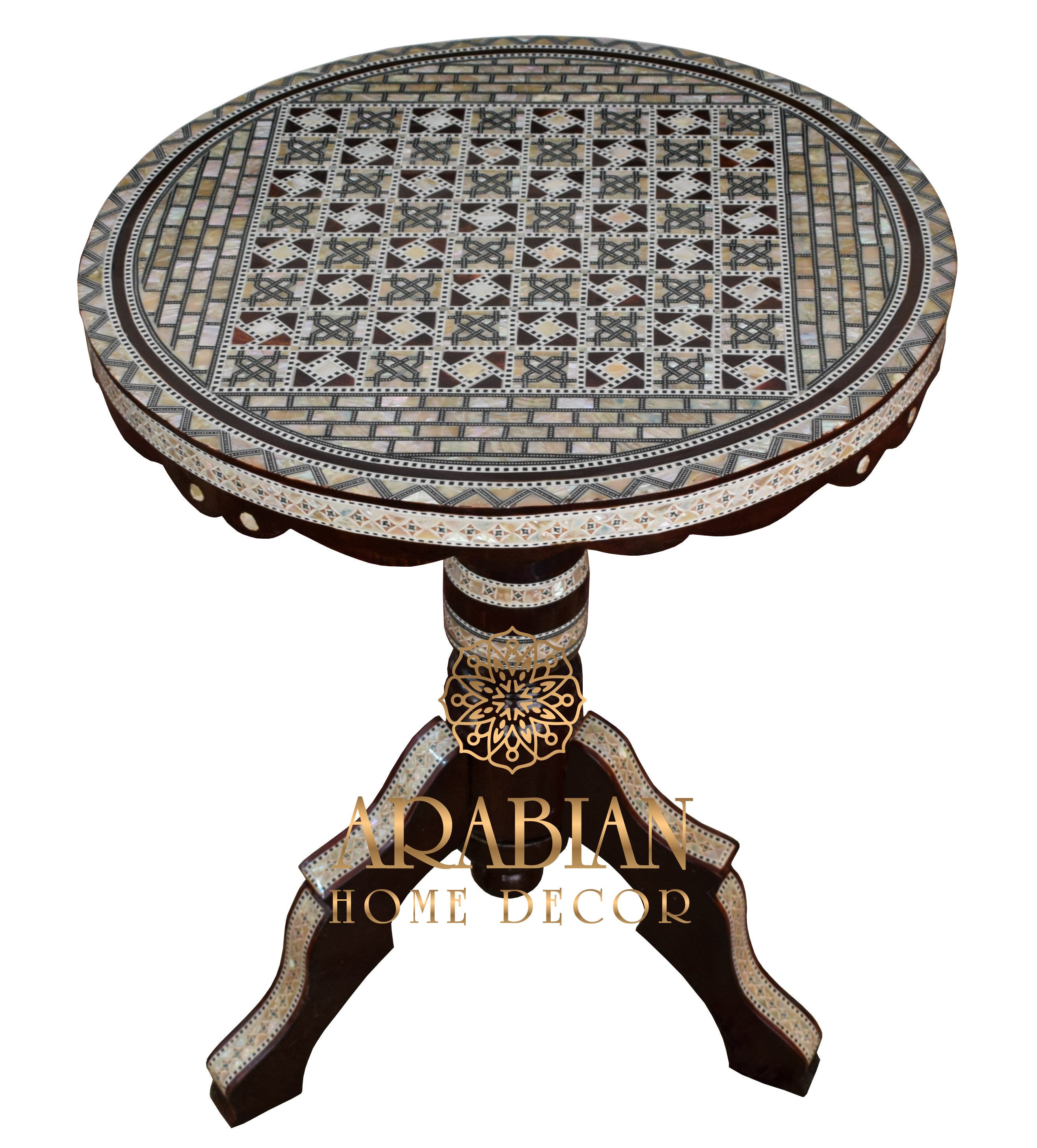 Chess Game Table Round Board Game 20 Diameter Egyptian | Etsy