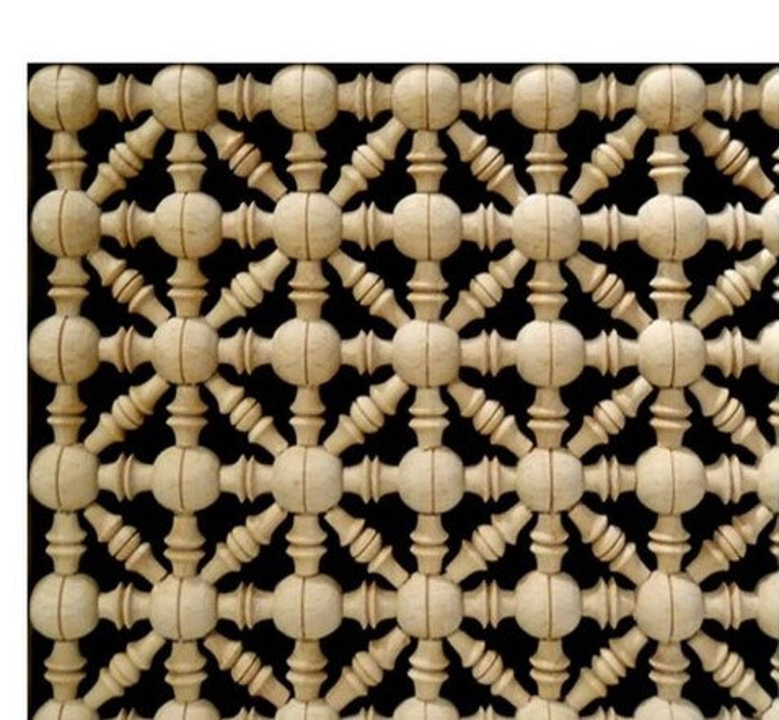 CUSTOM MADE, Hand Carved Wood Mashrabiya Screen: Moroccan Latticework ...