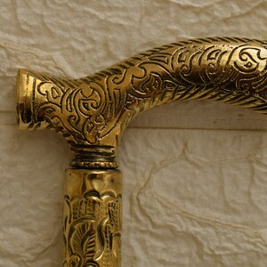 Handmade Ebony Wood Walking Cane: Gold Brass Egyptian Style (36") - Etsy