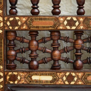 Syrian Wooden Wall Mirror Frame: Hand-carved Marquetry, Moroccan Decor ...