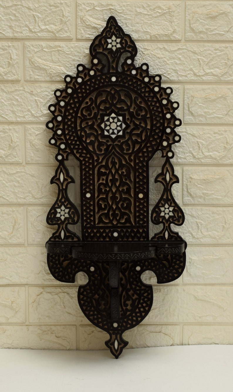 Syrian Hand Carved Mother of Pearl Inlay Wall Hanging Wood - Etsy