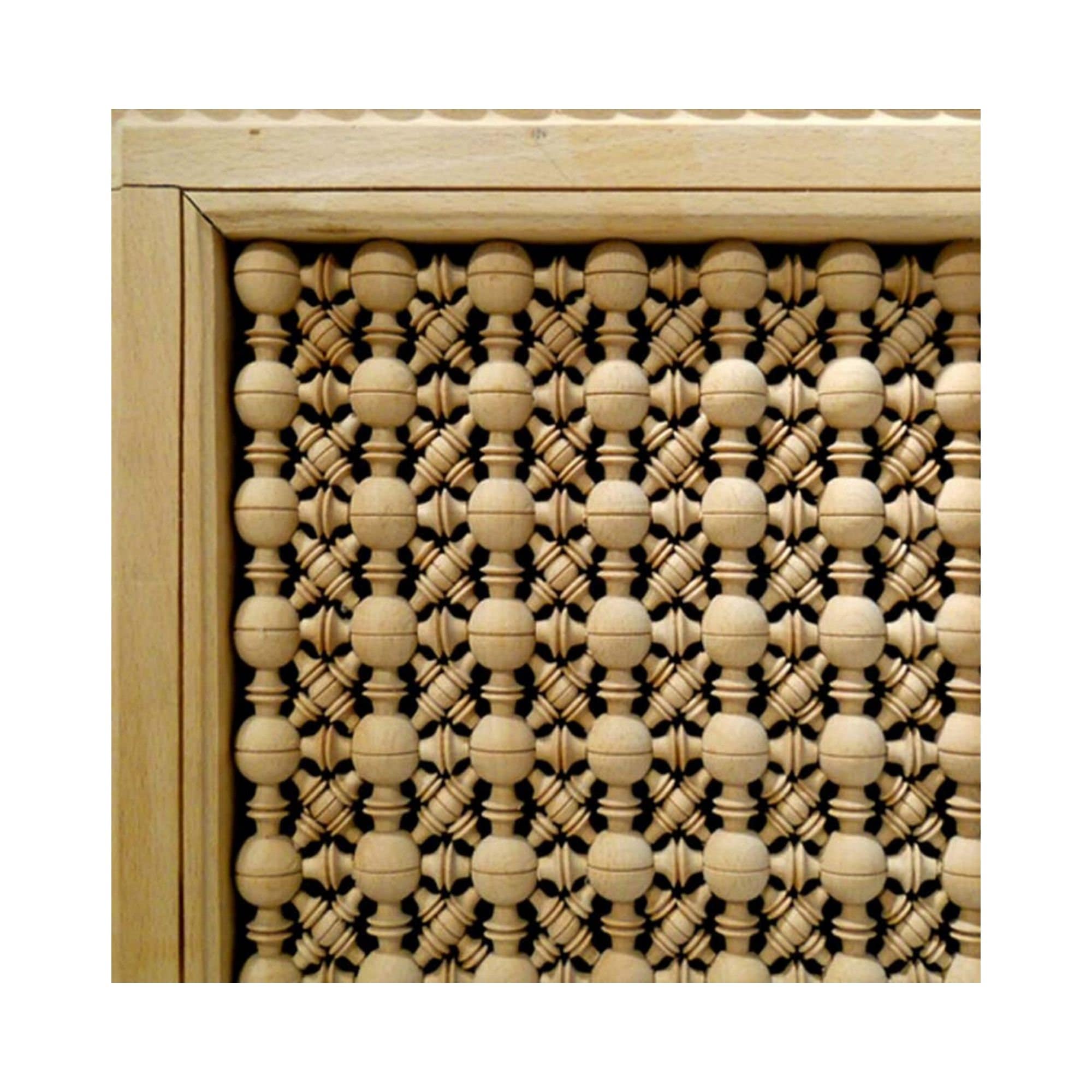 Hand Carved Wood Mashrabiya Screen: Egyptian Latticework Panel - Etsy