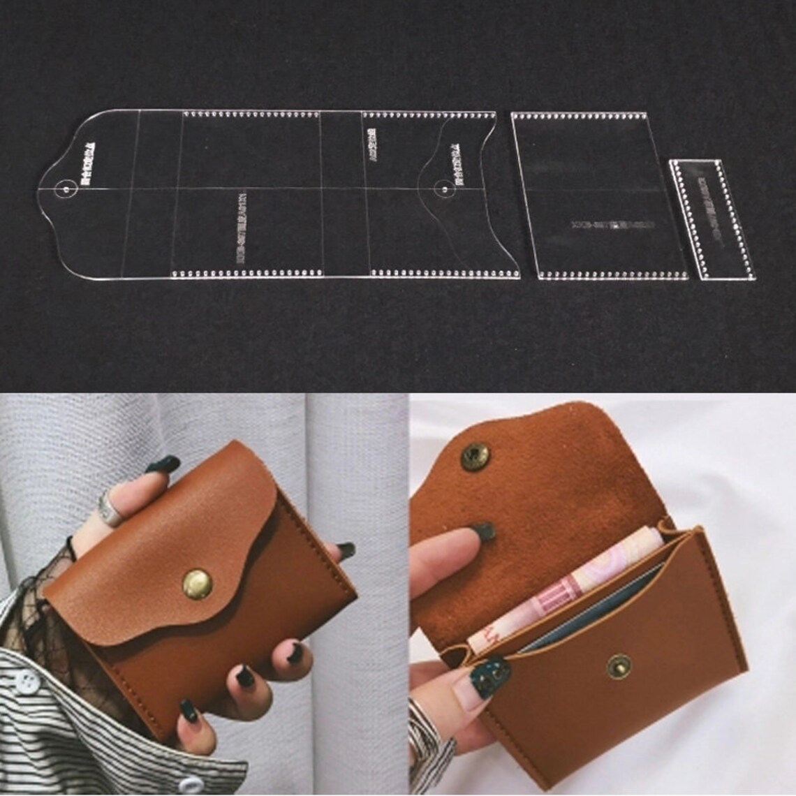 1 Set Acrylic Leather Template Home Handwork Leathercraft | Etsy