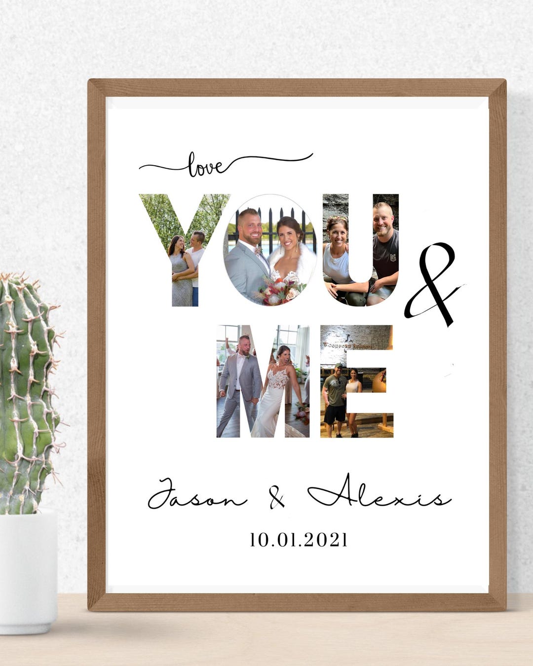 Custom "you & Me" Digital Poster, Personalized With Photos + Labels ...