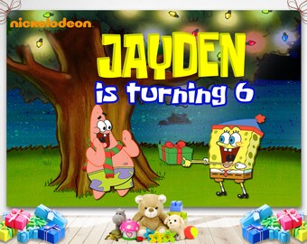 Spongebob banner | Etsy
