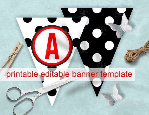 Polka Dot Bunting Printable