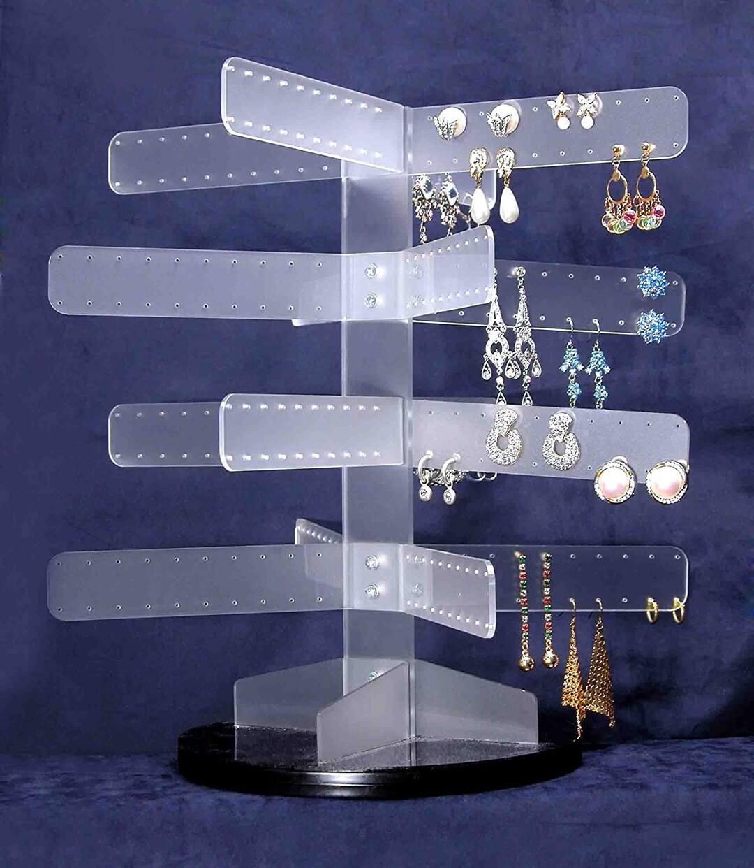 Frosted White Acrylic Tree Jewelry Tree up to 160 Pair Earring Display ...