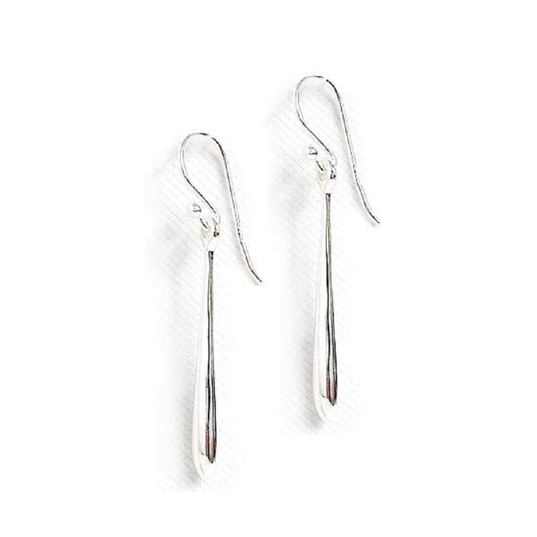 925 Solid Sterling Silver Dangling Teardrop Thread Earrings Long Dangle ...