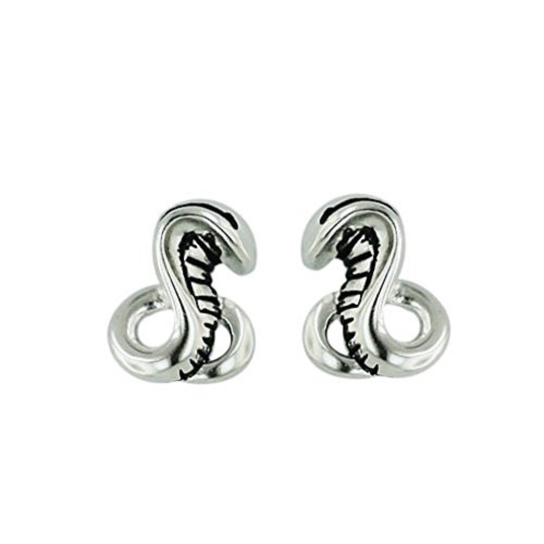 925 Solid Sterling Silver Small Snake Animal Stud Earrings - Etsy