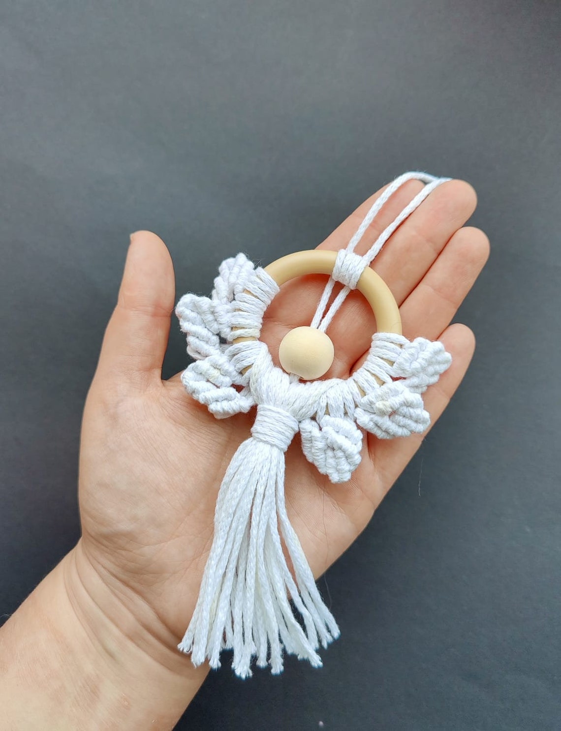 Handmade Christmas Angel/ Macrame Ornament/ Christmas Tree Decoration ...