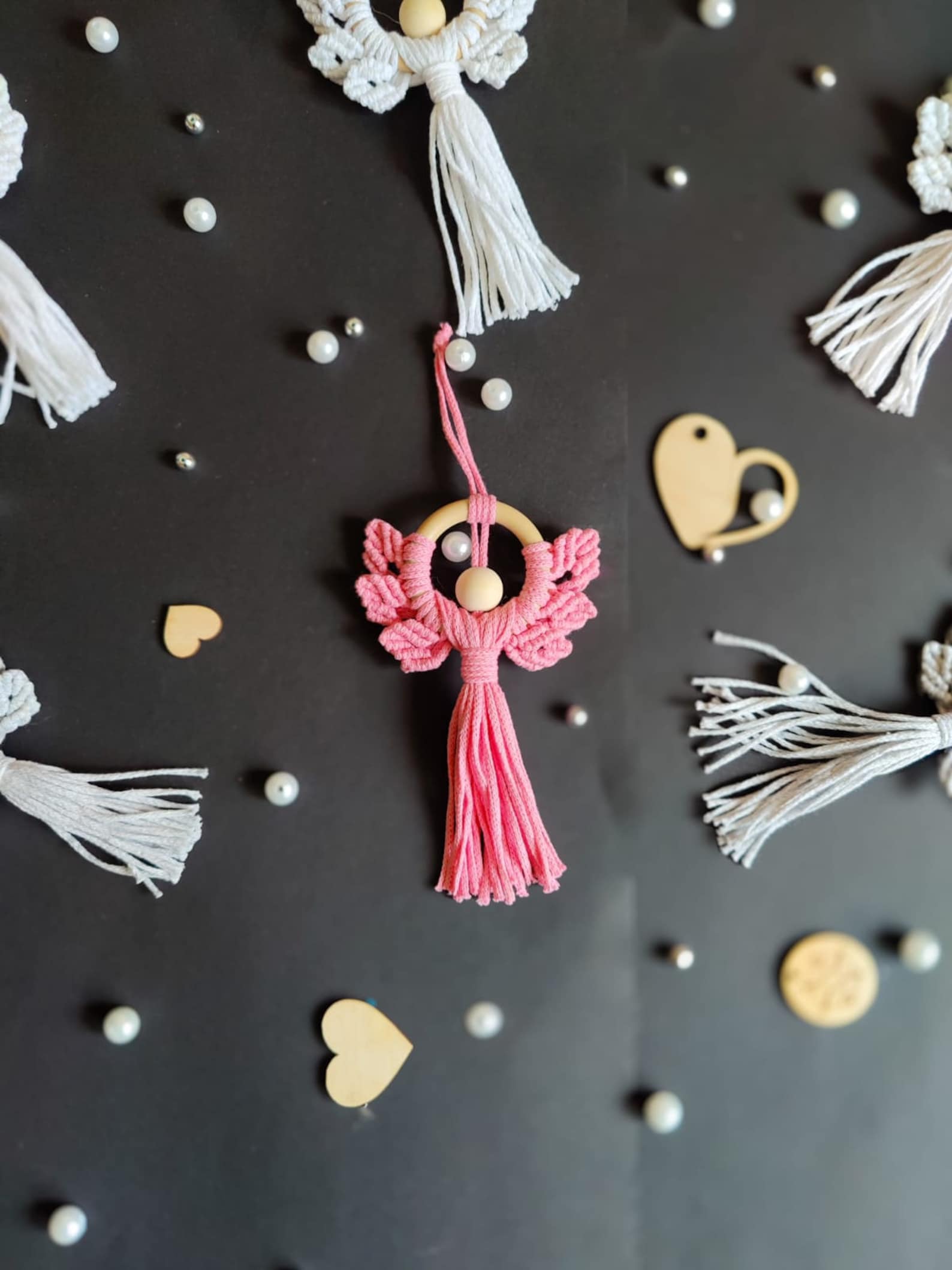 Handmade Christmas Angel/ Macrame Ornament/ Christmas Tree Decoration ...