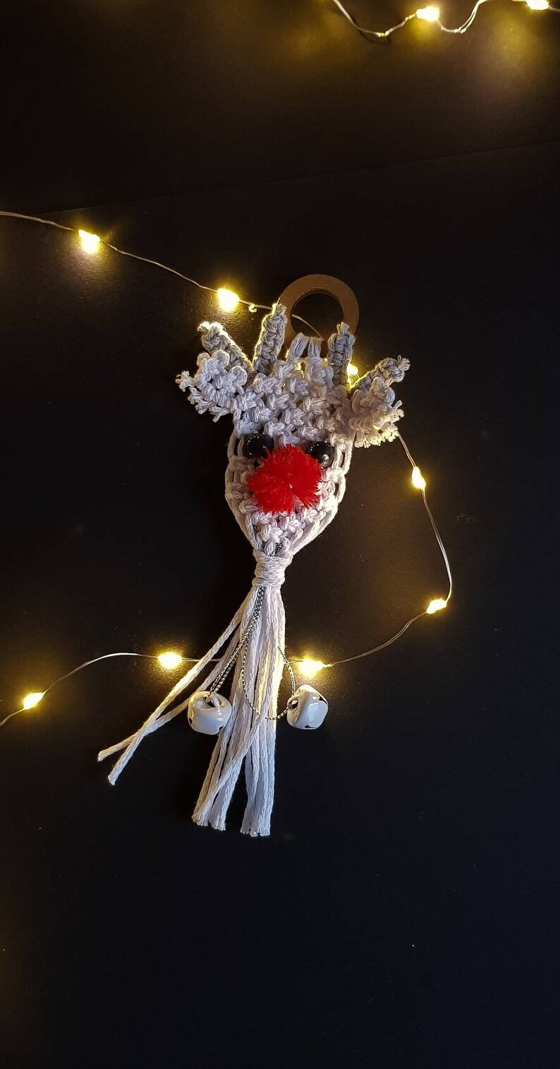 Handmade Macrame Reindeer, Macrame Rudolph, Macrame Christmas Decor ...