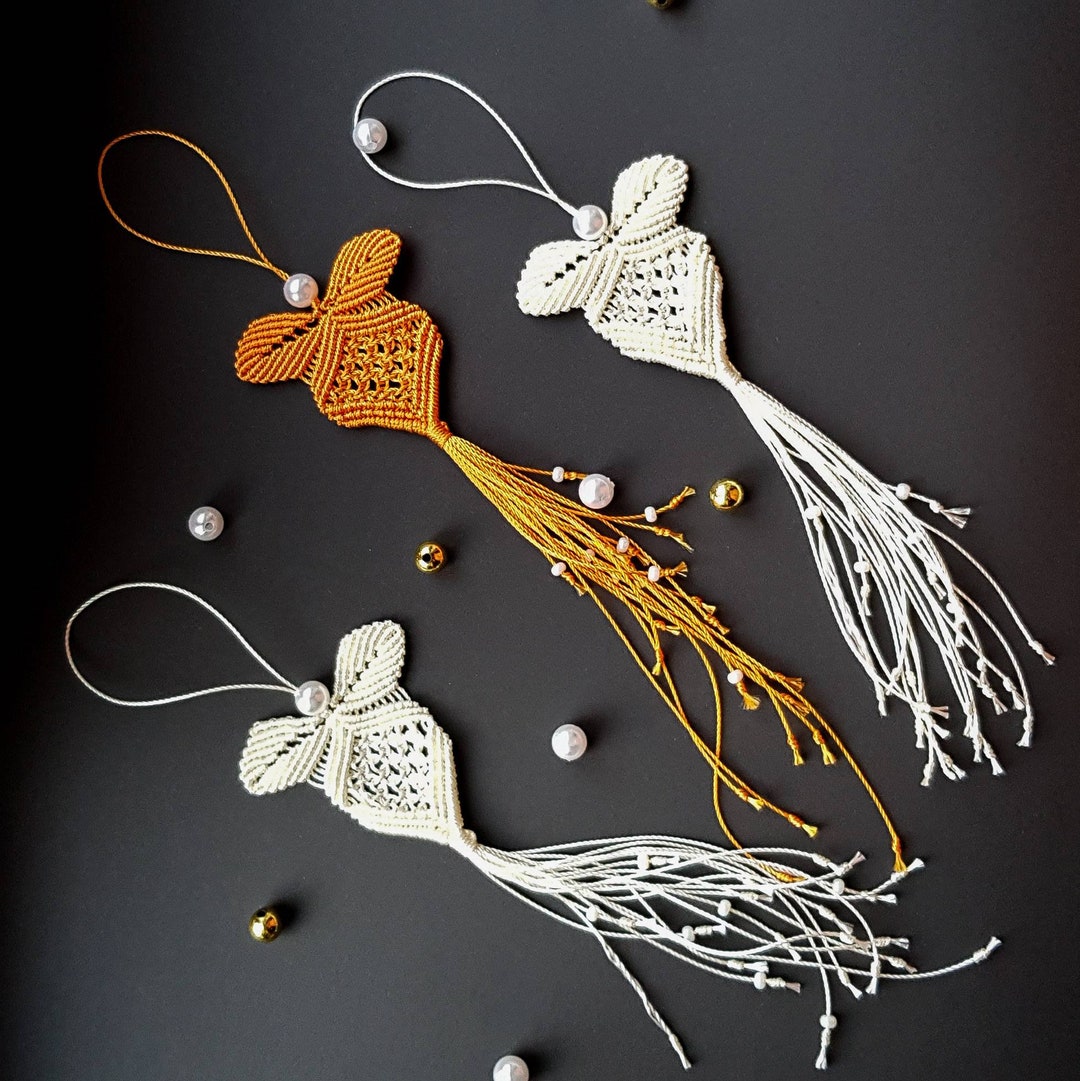 Handmade Christmas Angel Macrame Ornament, Christmas Tree Decoration - Etsy