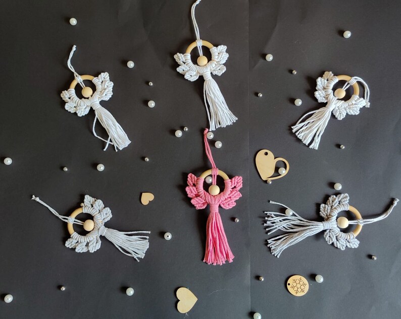 Handmade Christmas Angel/ Macrame Ornament/ Christmas Tree Decoration ...