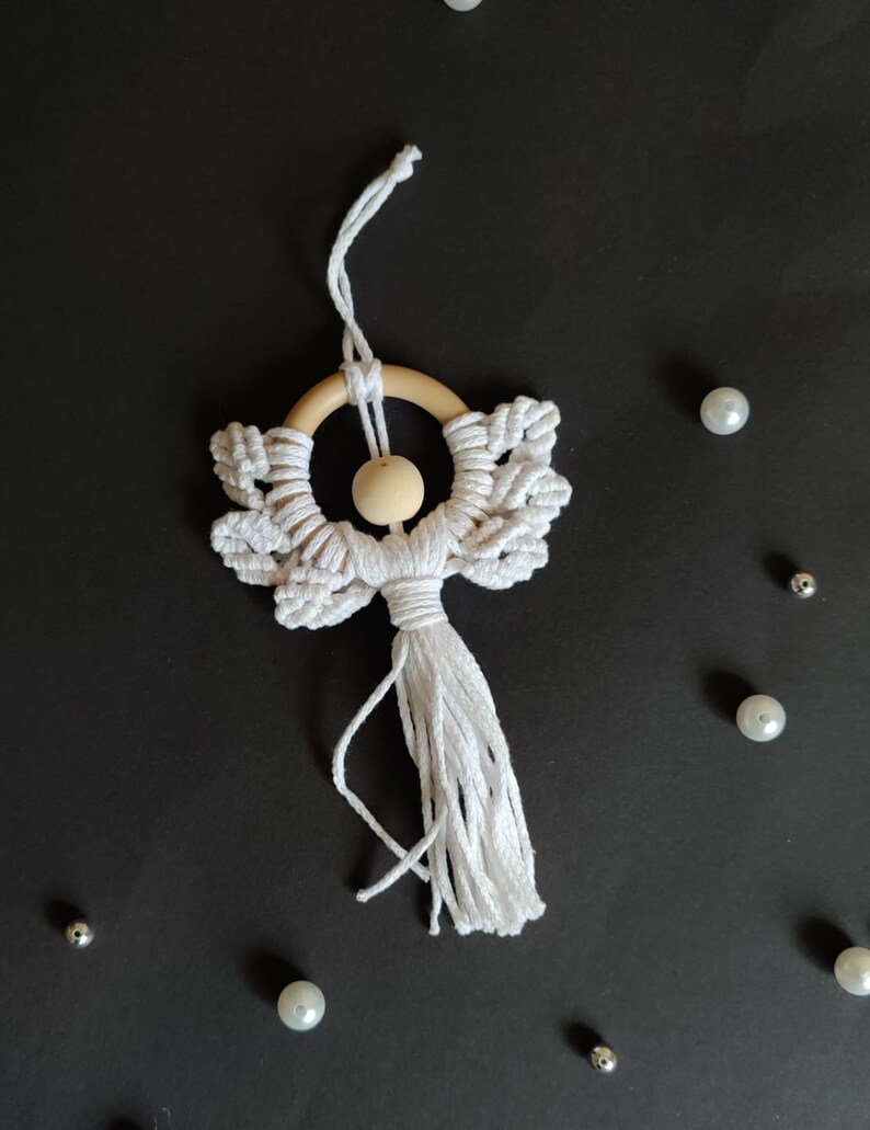 Handmade Christmas Angel/ Macrame Ornament/ Christmas Tree Decoration ...