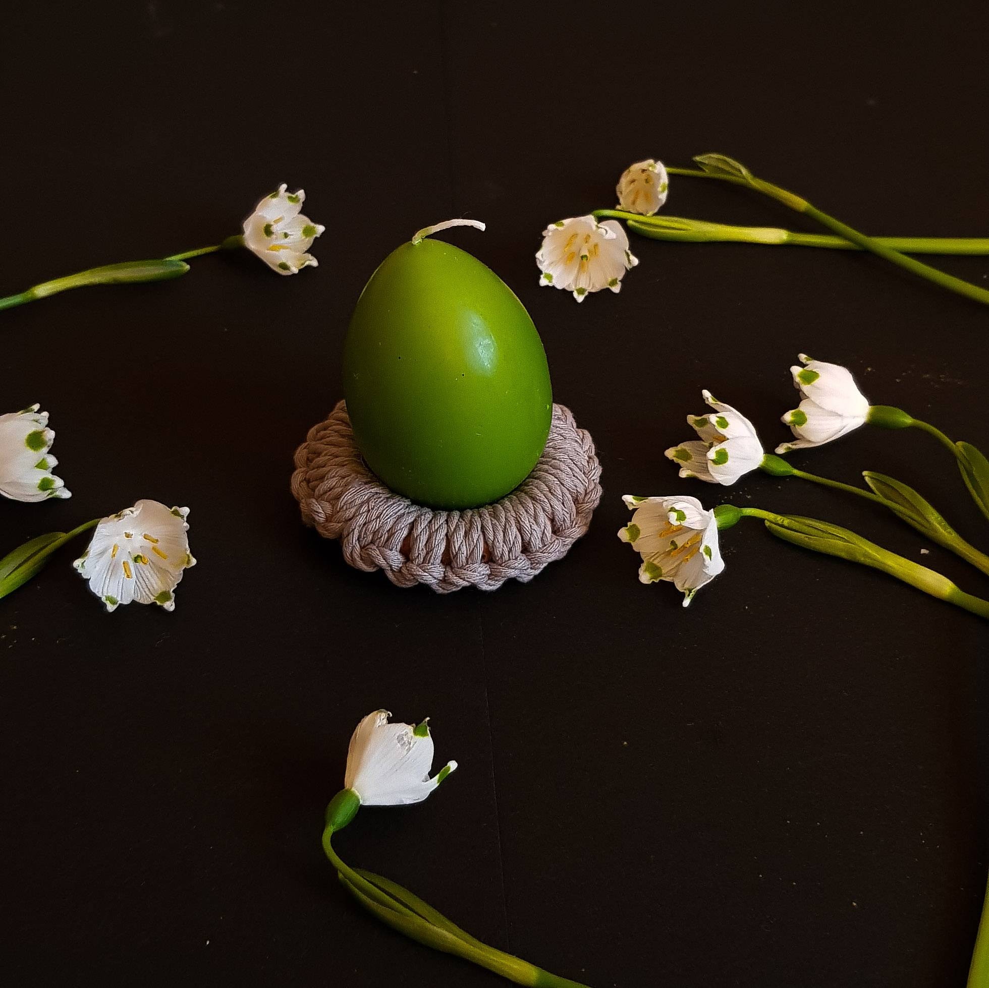 Macrame Easter Egg Holder, Easter Egg Coaster, Macrame Egg Ring, Easter Decor, Kichen Decor ...