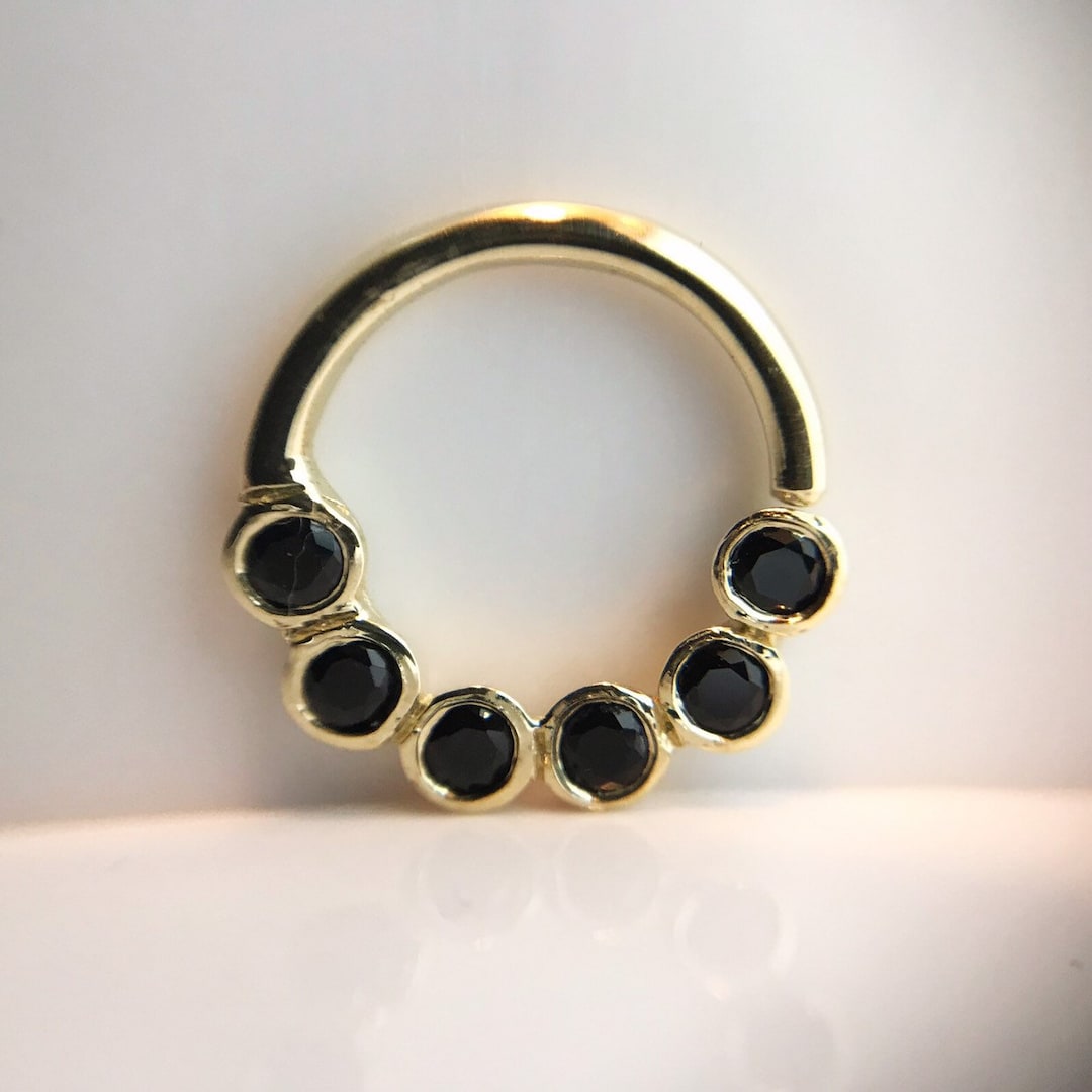 14k Solid Gold Captive Bead Ring Tragus, Ear Piercings, Septum, Helix ...