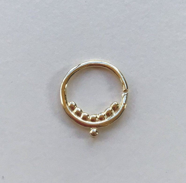 14k Solid Gold Captive Bead Ring tragus Ear Piercings - Etsy