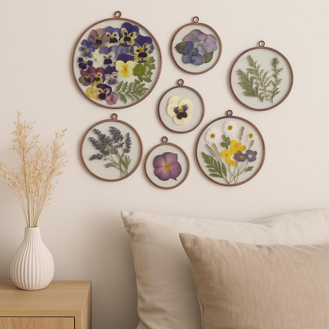 Pressed Flower Frame Set – Botanical Gift for Nature Lovers – Handmade ...