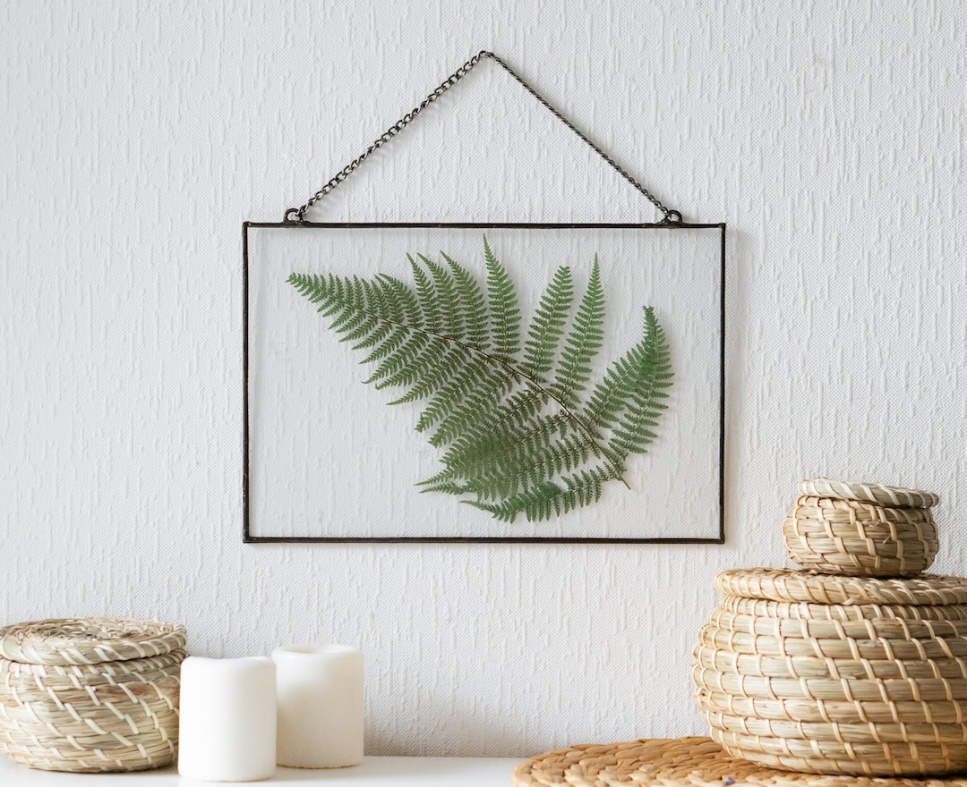 Fern Wall Art Botanical Wall Art Terrarium Hanging Plants Stained Glass ...