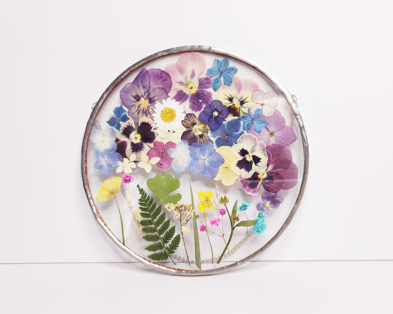 Dry Flower Art Pressed Pansies Botanical Wall Art Frame - Etsy
