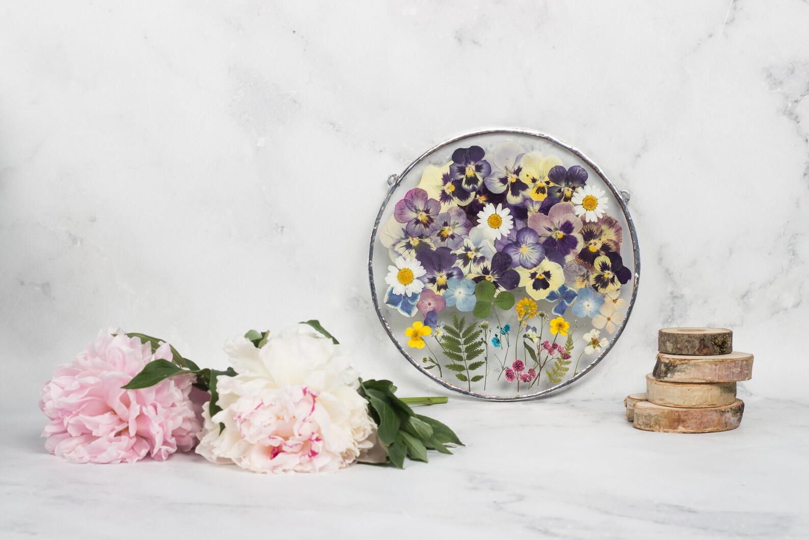 Pressed Pansy Art Pressed Pansies Pressed Flowers Framed Gift - Etsy