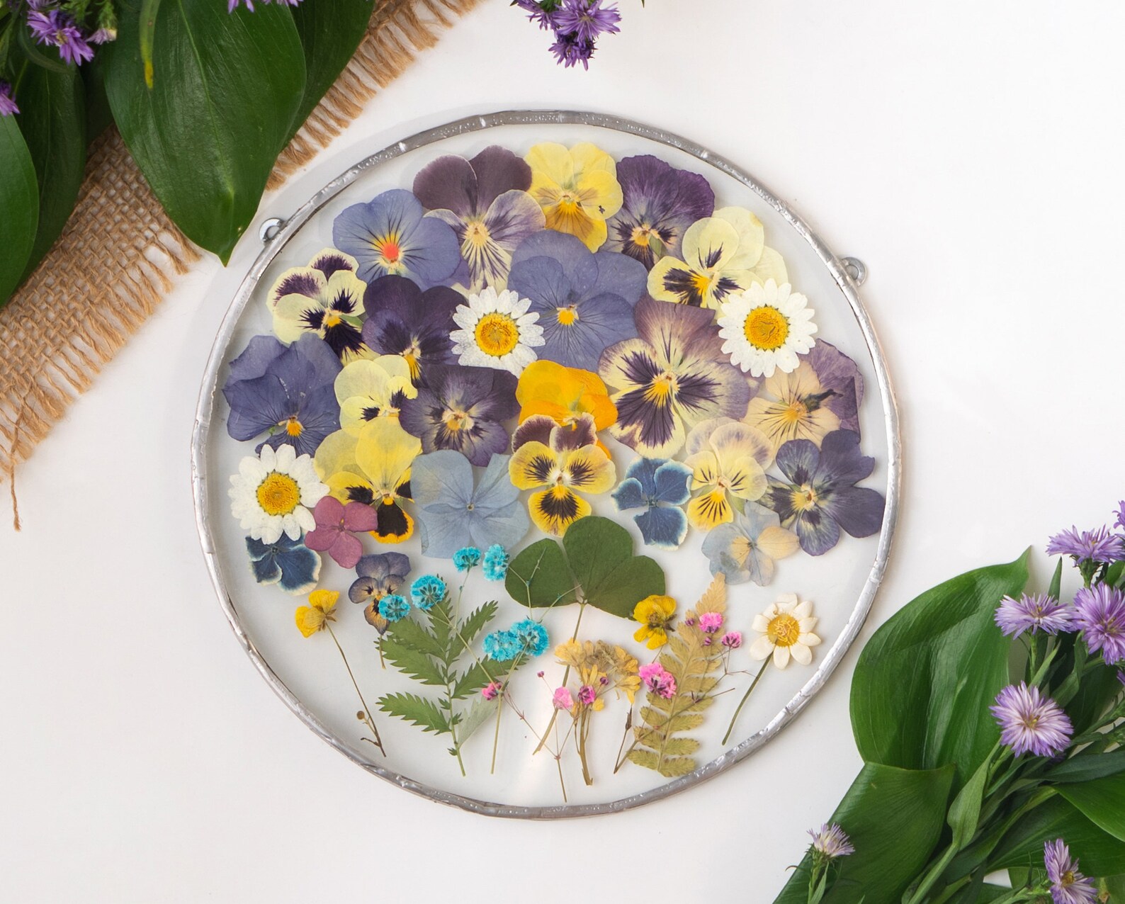 Pressed Pansy Art Pressed Pansies Pressed Flowers Framed Gift - Etsy