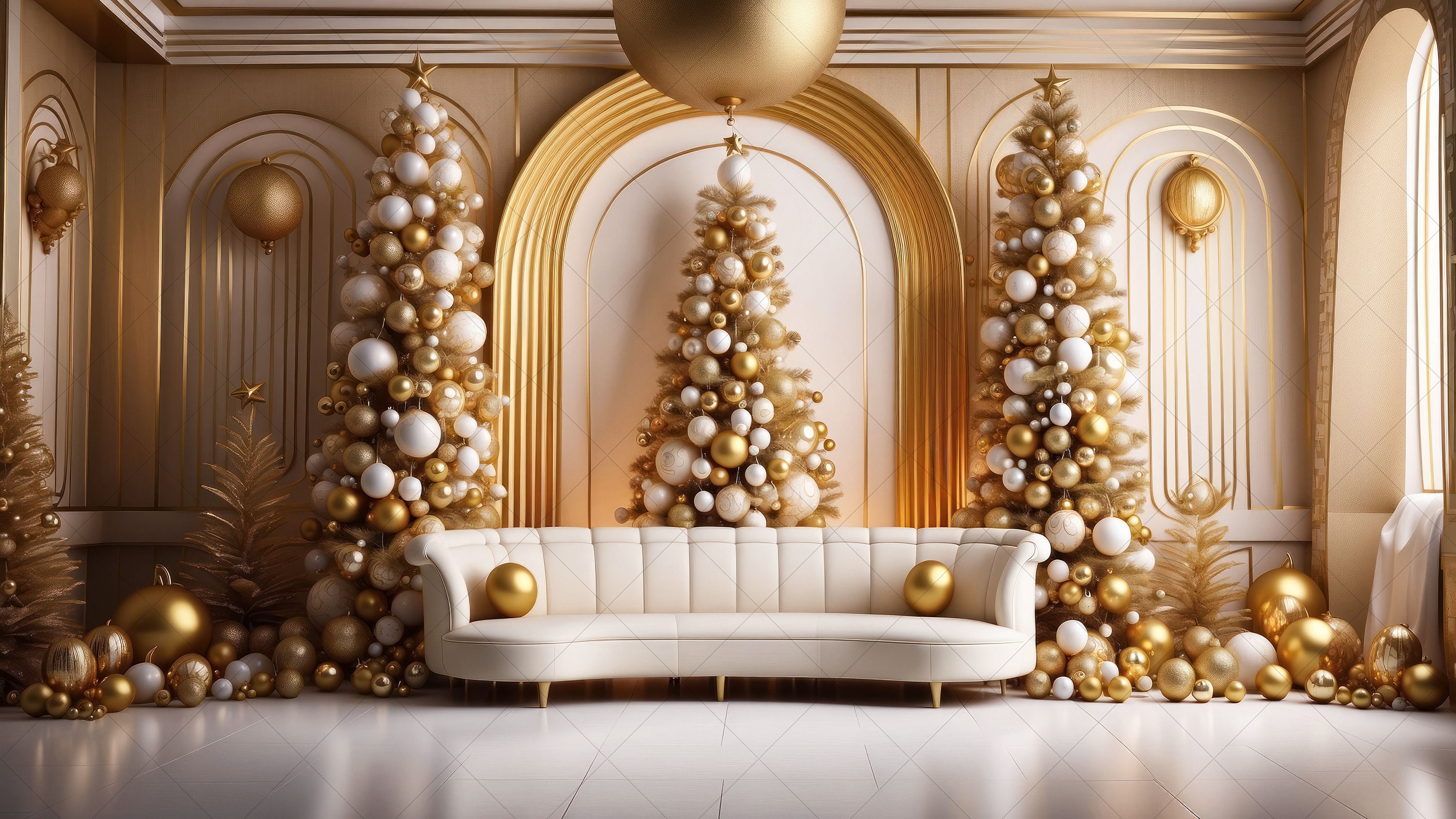 Art Deco Holiday Digital Backdrop Bundle 4 Images for Compositing ...